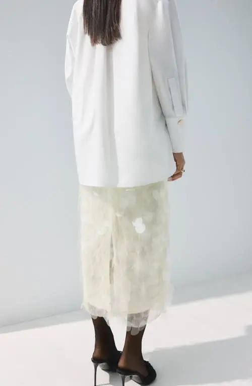 Mango Paillette Midi Skirt