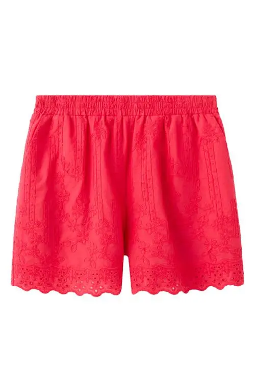Mango Floral Embroidered Cotton Shorts