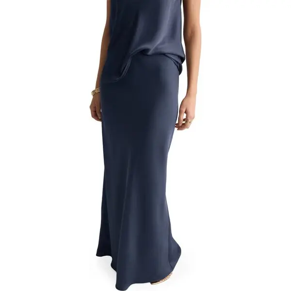 Mango Satin Maxi Skirt