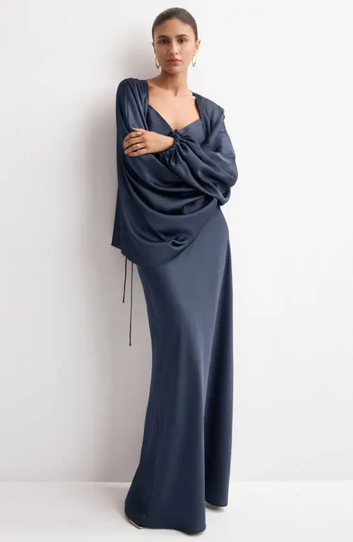 Mango Satin Maxi Skirt