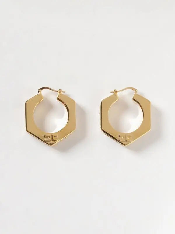 Elisabetta Franchi Goldtone Brass Hoop Earrings With Rhinestones - Gold