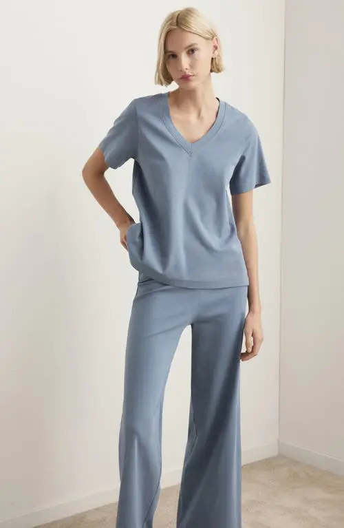 Mango Solid Cotton Pajama Pants