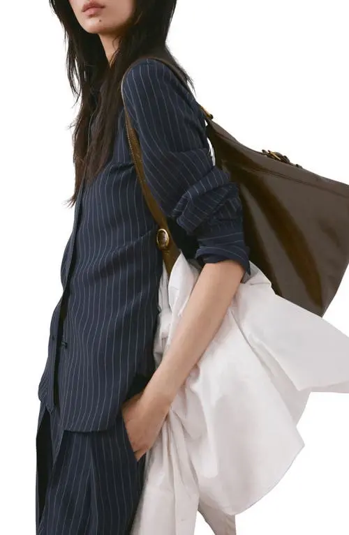 Mango Pinstripe Button-up Shirt