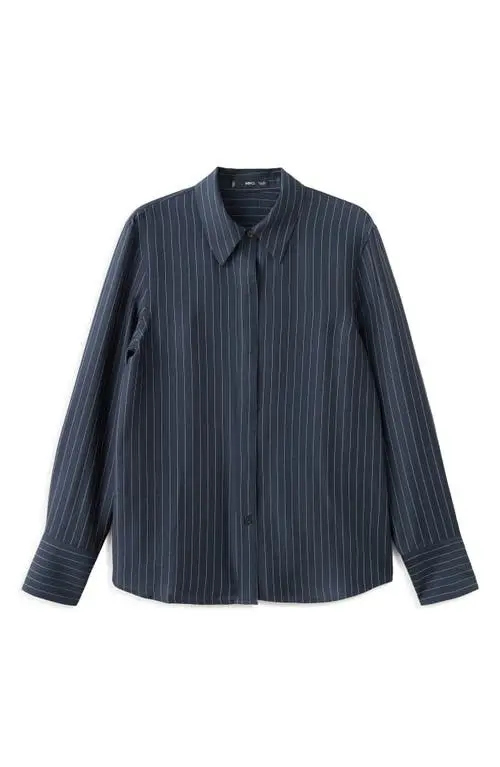 Mango Pinstripe Button-up Shirt