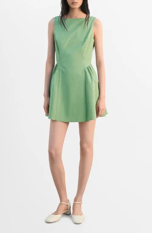 Mango Sleeveless Fit & Flare Cotton Minidress