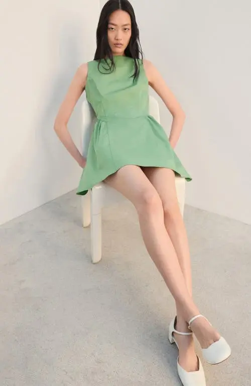 Mango Sleeveless Fit & Flare Cotton Minidress