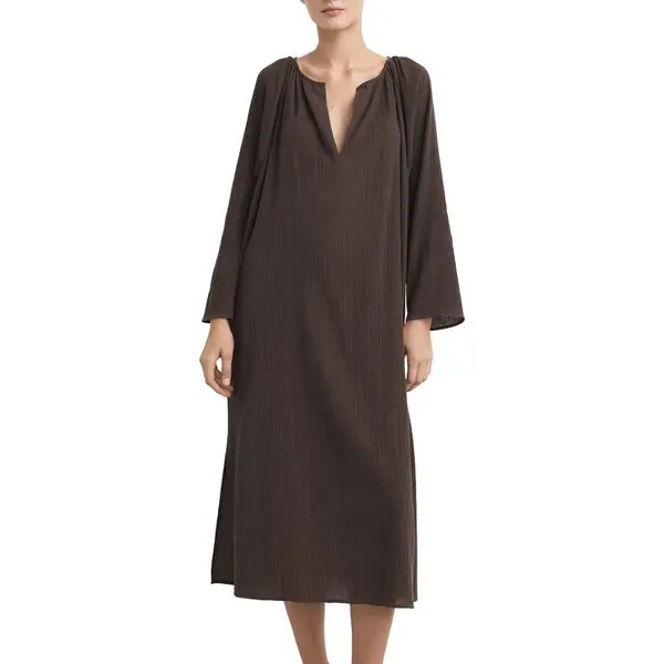 Mango Gauze Nightgown - Chocolate