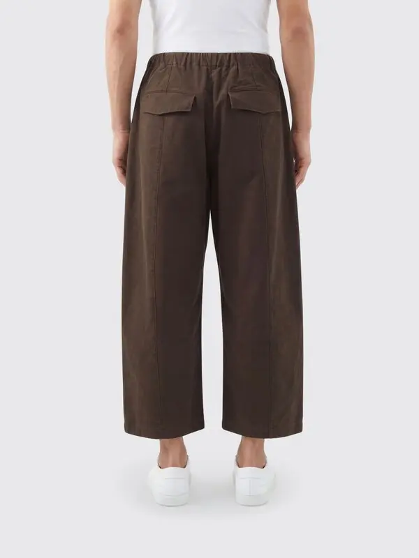 ENTIRE STUDIOS Wide Leg Cotton Trousers - Brown