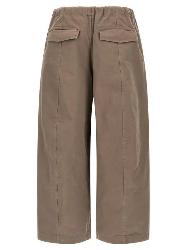 ENTIRE STUDIOS Wide Leg Cotton Trousers - Grey