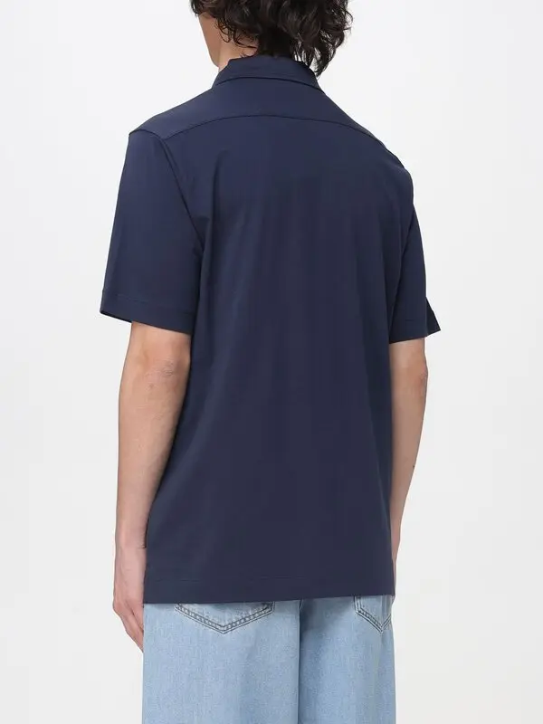 Dries Van Noten Basic Cotton Polo Shirt - Blue