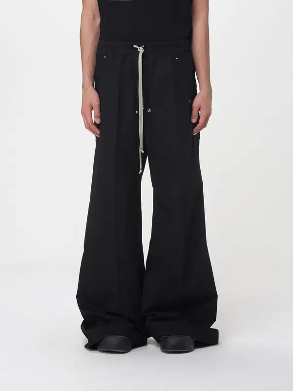 Rick Owens Cotton Flared Trousers - Black