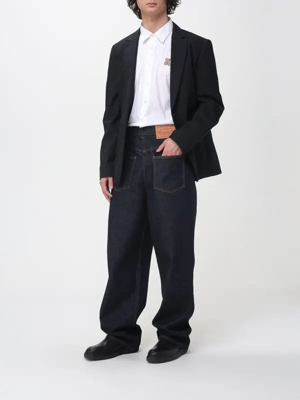 Moschino Wide-leg Jeans In Cotton - Denim