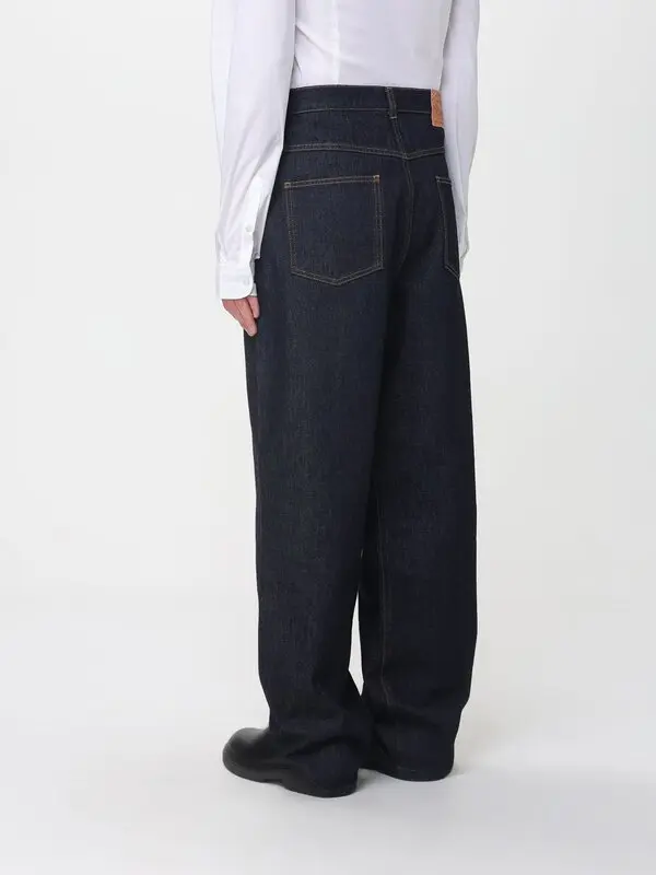 Moschino Wide-leg Jeans In Cotton - Denim