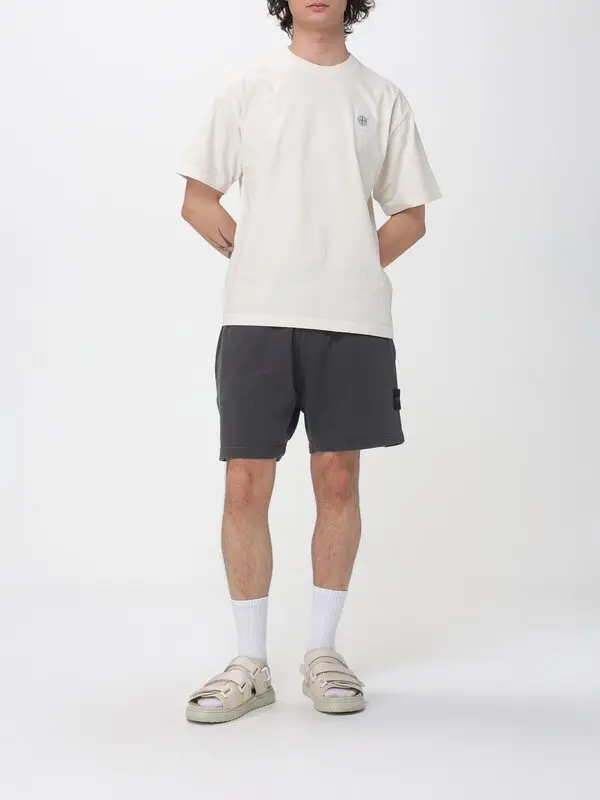 Stone Island Cotton Sports Shorts - Grey