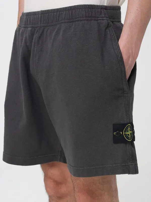 Stone Island Cotton Sports Shorts - Grey