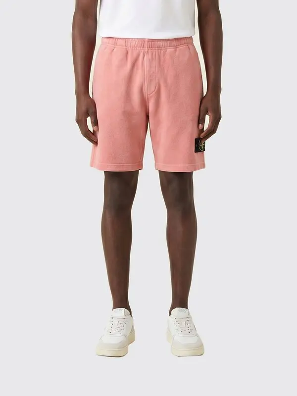 Stone Island Cotton Sports Shorts - Pink