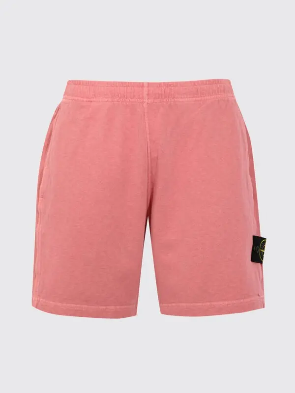 Stone Island Cotton Sports Shorts - Pink