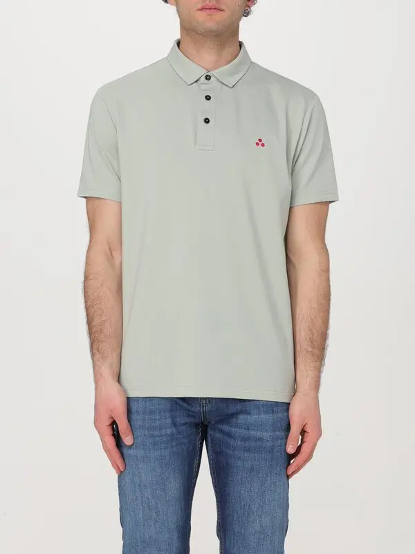 Peuterey Cotton And Silk Blend Polo Shirt - Green