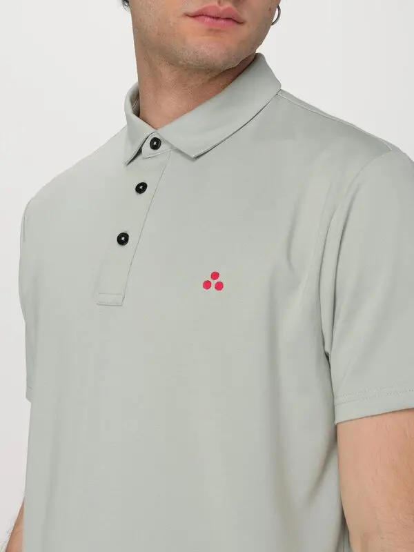Peuterey Cotton And Silk Blend Polo Shirt - Green