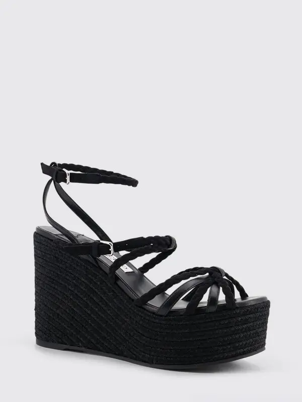 JIMMY CHOO Platform Wedge Sandals - Black