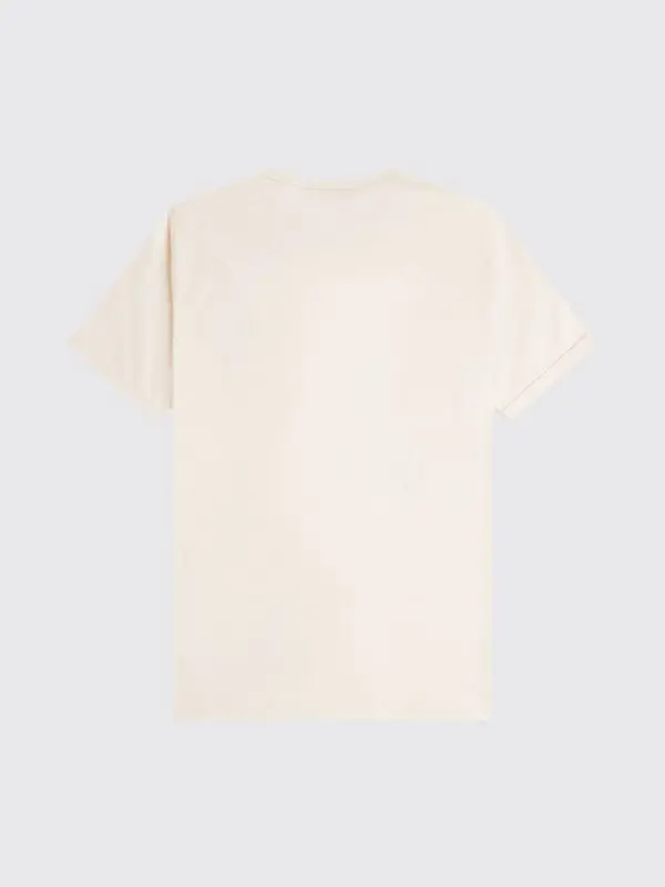 Fred Perry Cotton T-shirt With Mini Logo - Beige