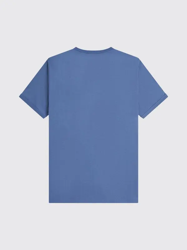 Fred Perry Cotton T-shirt With Mini Logo - Blue