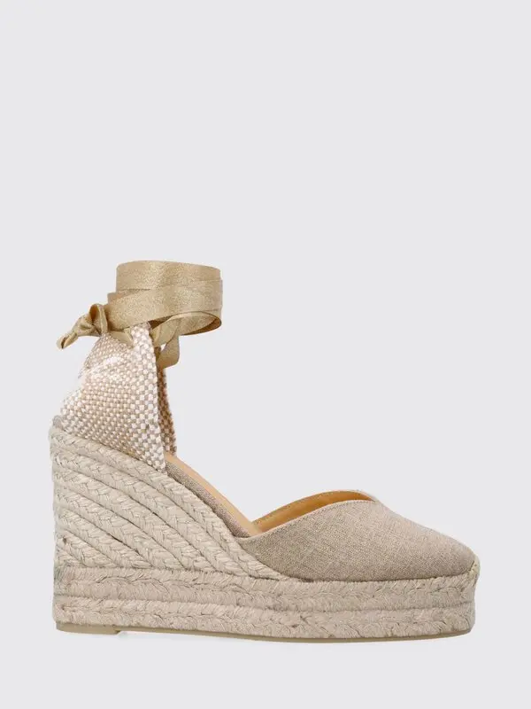 CastaÑer Chiara Canvas Espadrille Wedges - Beige