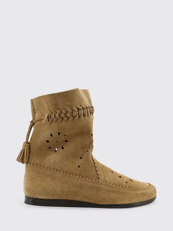 Isabel Marant Étoile Suede Boots With Tassel Detail - Beige