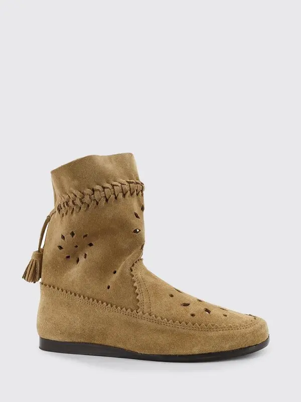 Isabel Marant Étoile Suede Boots With Tassel Detail - Beige