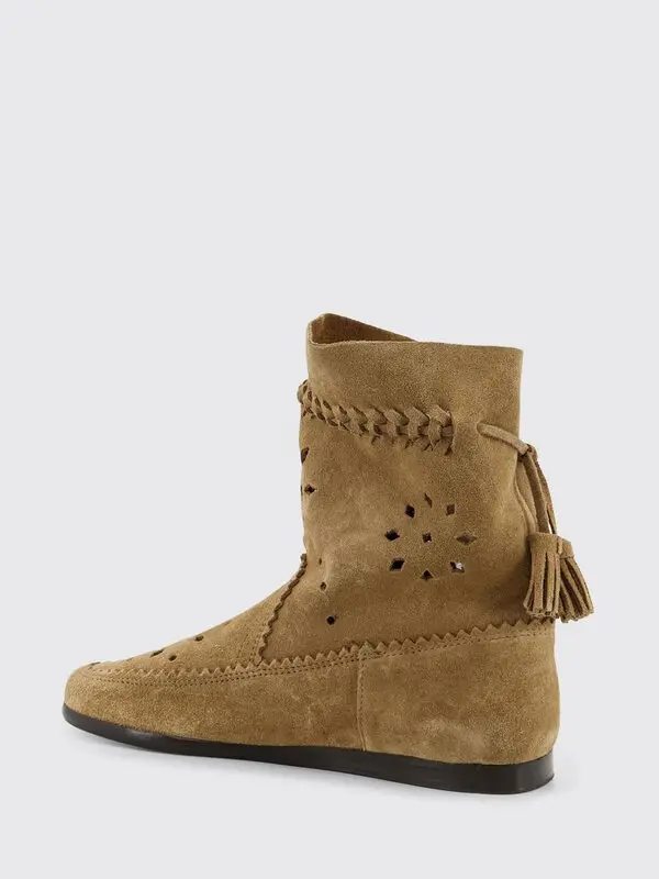 Isabel Marant Étoile Suede Boots With Tassel Detail - Beige