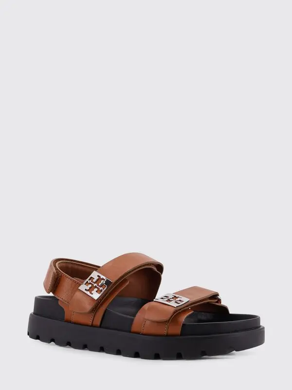 Tory Burch Mellow Sport Leather Slingback Sandals - Brown