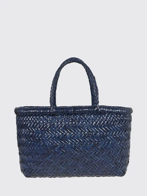 Dragon Diffusion Woven Leather Handbag - Navy