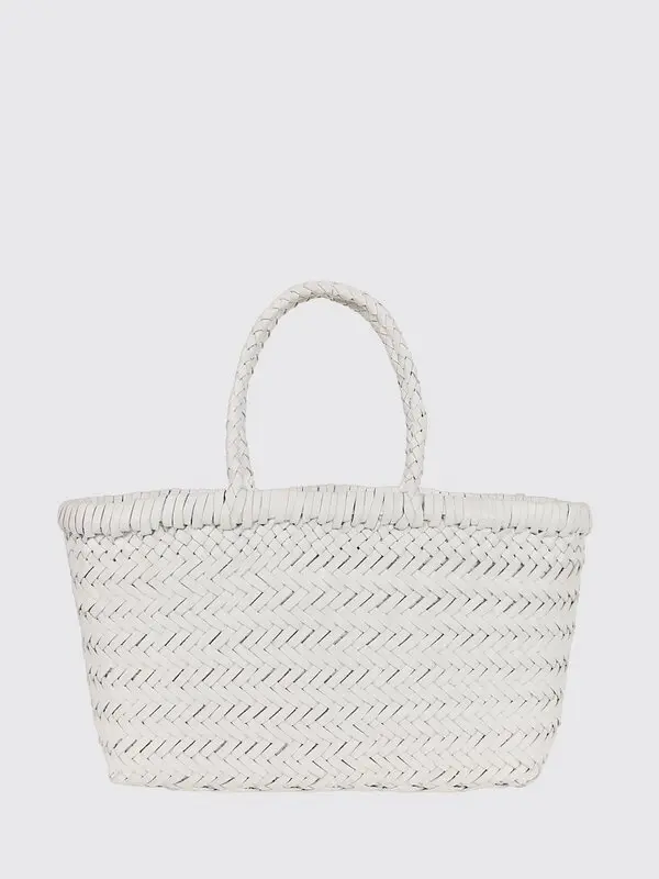 Dragon Diffusion Woven Leather Handbag - White
