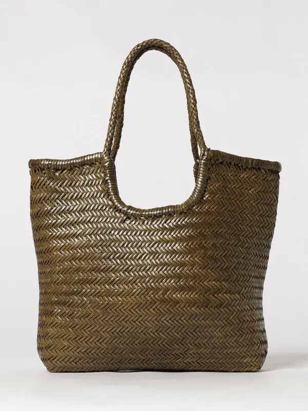 Dragon Diffusion Ns Diagonal Triple Jump Woven Leather Bag - Kaki