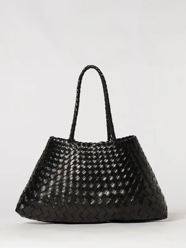 Dragon Diffusion Santa Croce Large Woven Leather Bag - Black