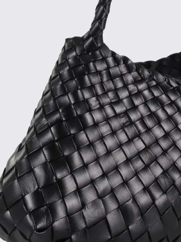 Dragon Diffusion Rosanna Woven Leather Shoulder Bag - Black