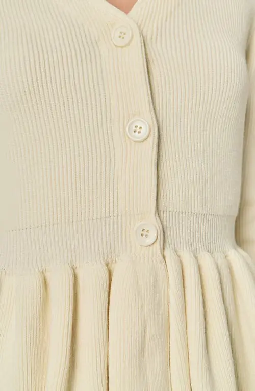 English Factory Peplum Rib Top