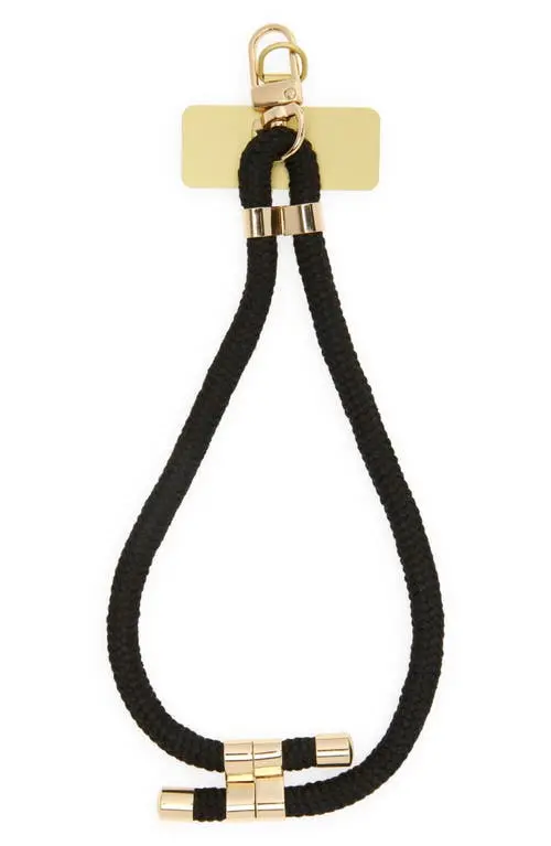 Chelsea28 Paracord Phone Strap - Black- Gold