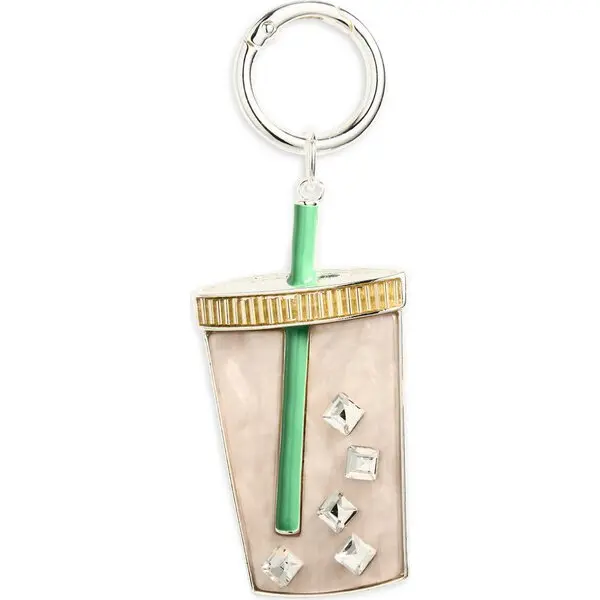 Chelsea28 Iced Coffee Bag Charm - Brown Multi- Gold