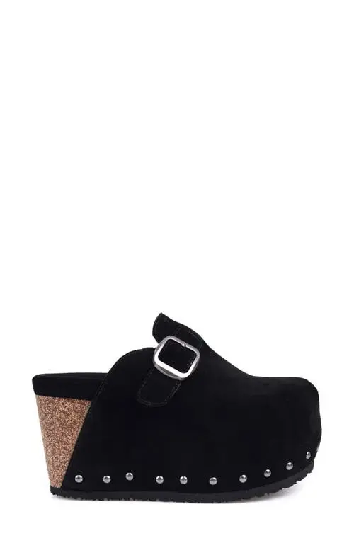 ZIGI Cuna Platform Clogs - Black Suede