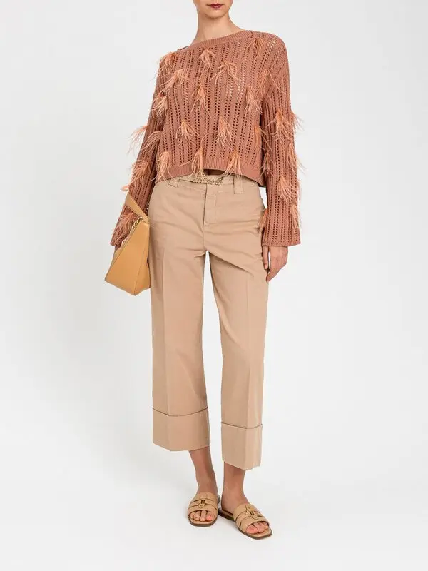 TWINSET Cropped Cotton Pants