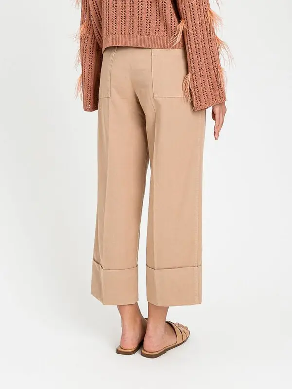 TWINSET Cropped Cotton Pants