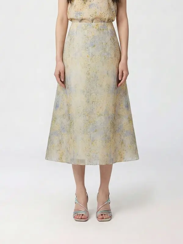 Alberta Ferretti Floral Printed Skirt - Yellow