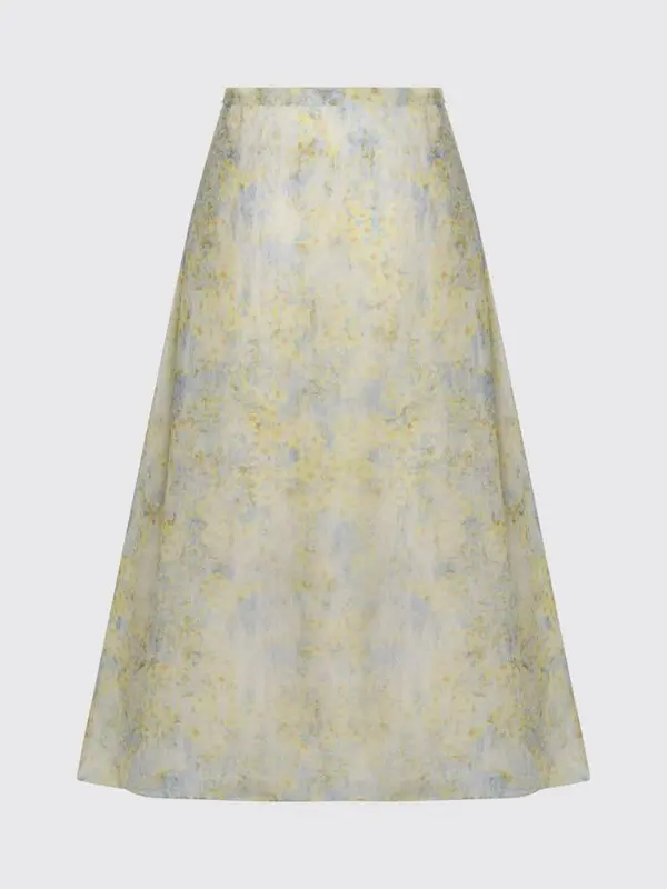 Alberta Ferretti Floral Printed Skirt - Yellow