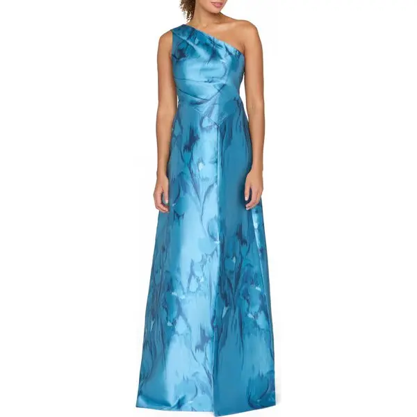 KAY UNGER Faith One-shoulder Gown