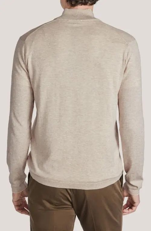 JACK VICTOR Daniel Quarter-zip Cotton Sweater
