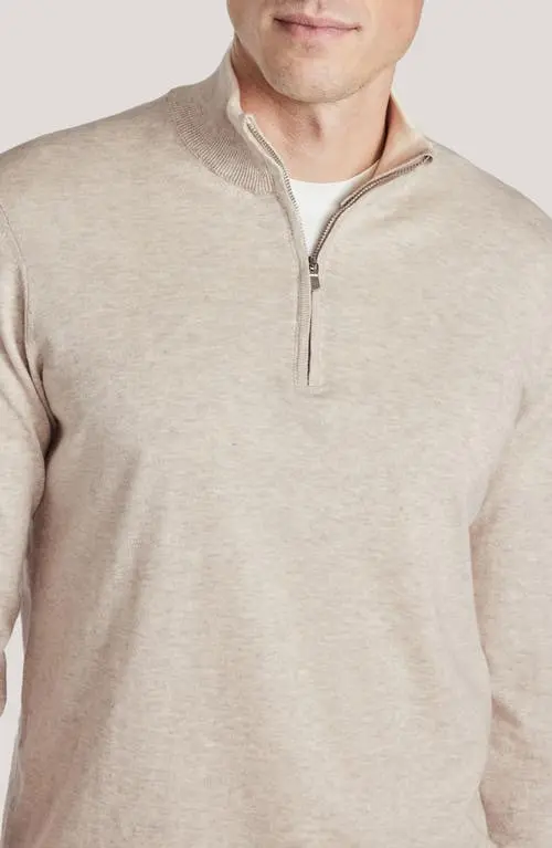 JACK VICTOR Daniel Quarter-zip Cotton Sweater