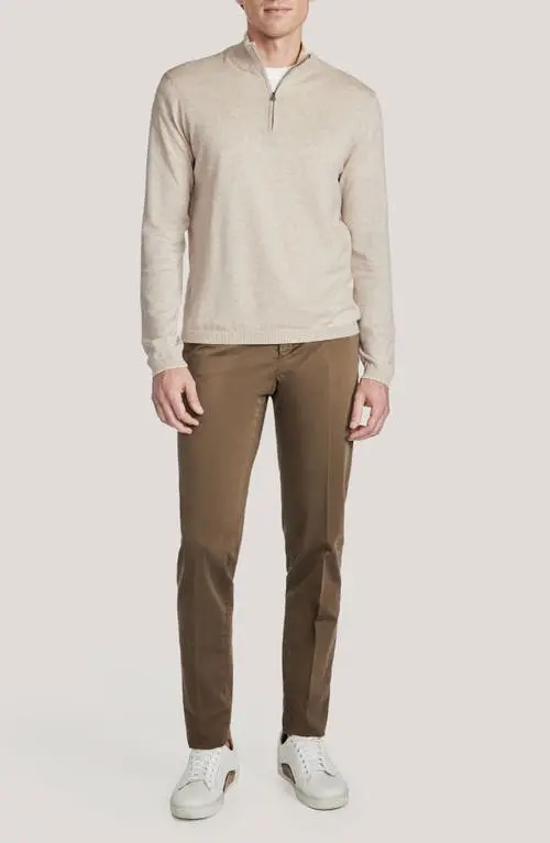 JACK VICTOR Daniel Quarter-zip Cotton Sweater
