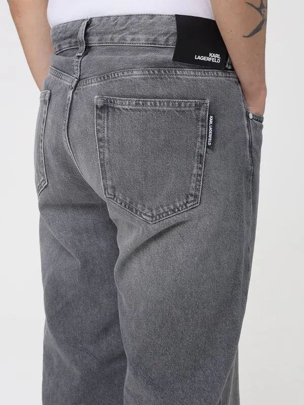 Karl Lagerfeld Straight Cotton Denim Jeans