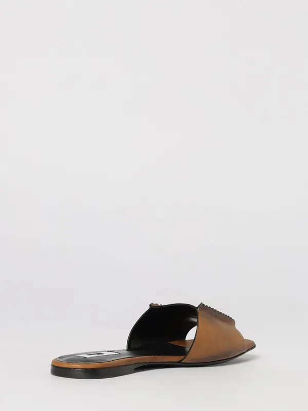 Moschino Aged Leather Mules